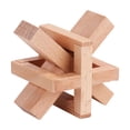Wooden Brain Teaser Puzzle Set - Traditional Chinese Kong Ming Lock ...