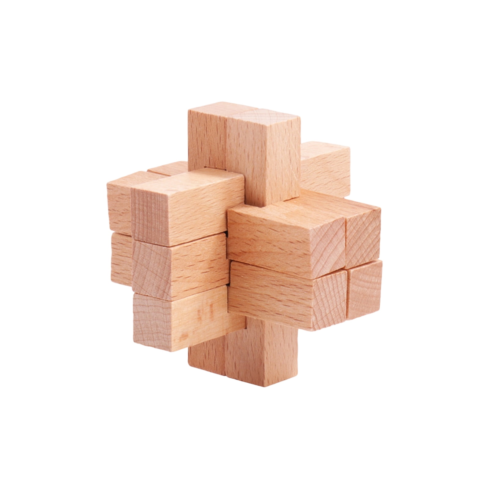 Wooden Brain Teaser Puzzle Set, Traditional Chinese Kong Ming Lock Lu ...