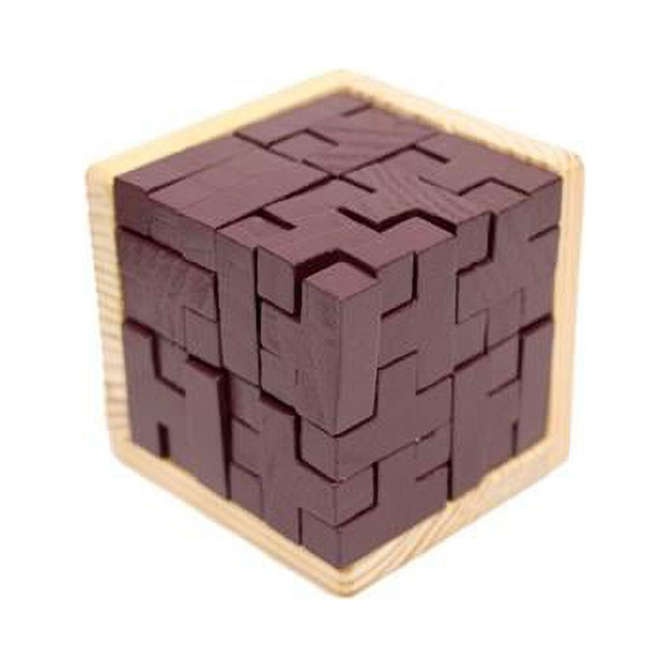 Wooden Brain Teasser Puzzle, Brown - Walmart.com