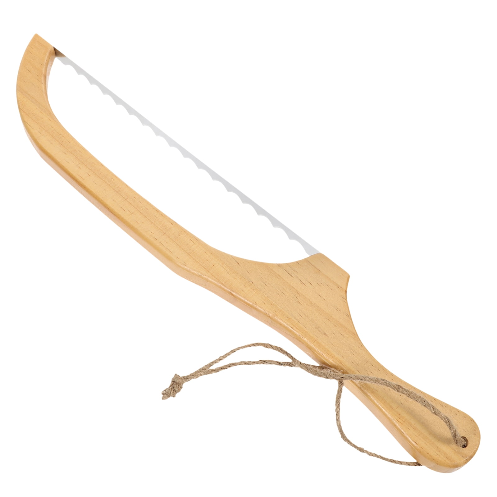 Wooden Bread Bow Cutter Serrated Bagel Cutter Homemade Bread Sourdough ...