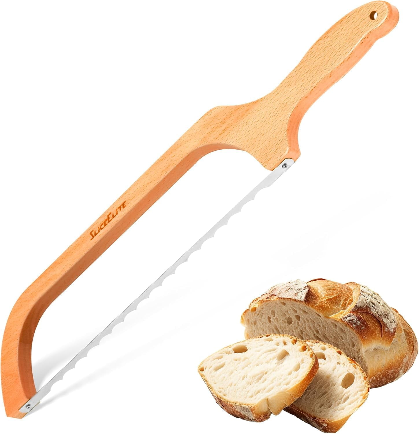 Wooden Bread Bow Knife | Bread Slicer for Homemade Bread | Sourdough ...
