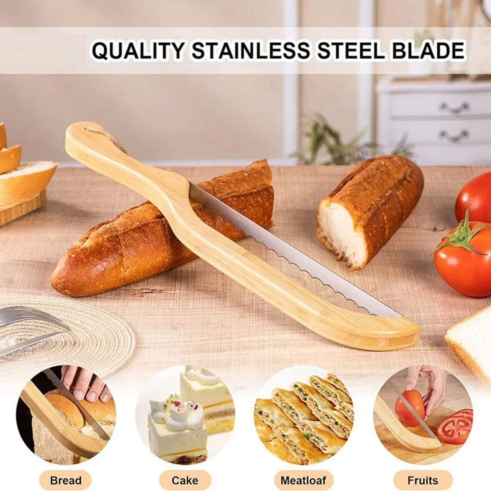 Wooden Bread Bow Knife Bread Slicer with Wooden Handle Bread Slicer for ...