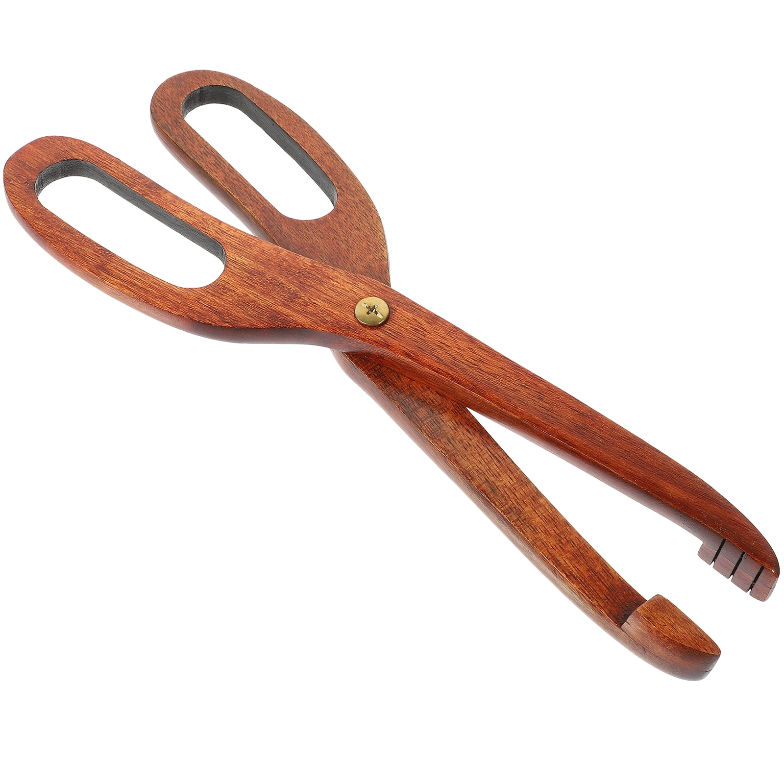 Wooden Kitchen Tongs for Serving Dessert Salad BBQ Non-Stick Reusable ...