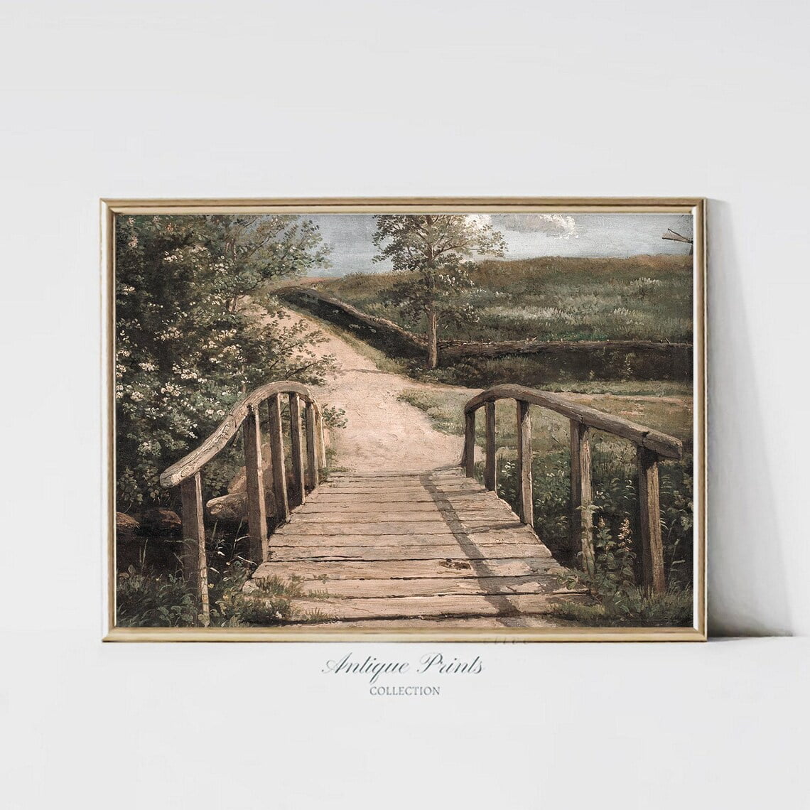 Wooden Bridge Vintage Wall Art, Countryside, Farmhouse Wall Decor ...