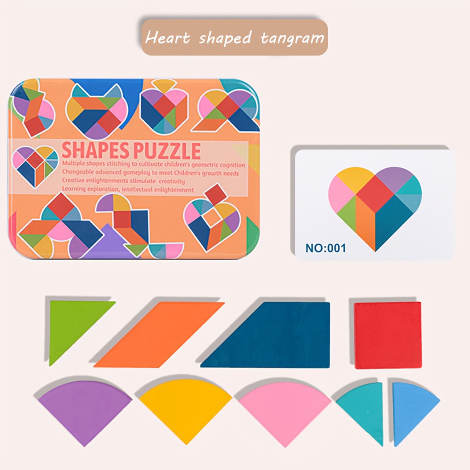 Wooden Building Block Puzzles - Tangram Puzzle Games, Shape And Pattern ...