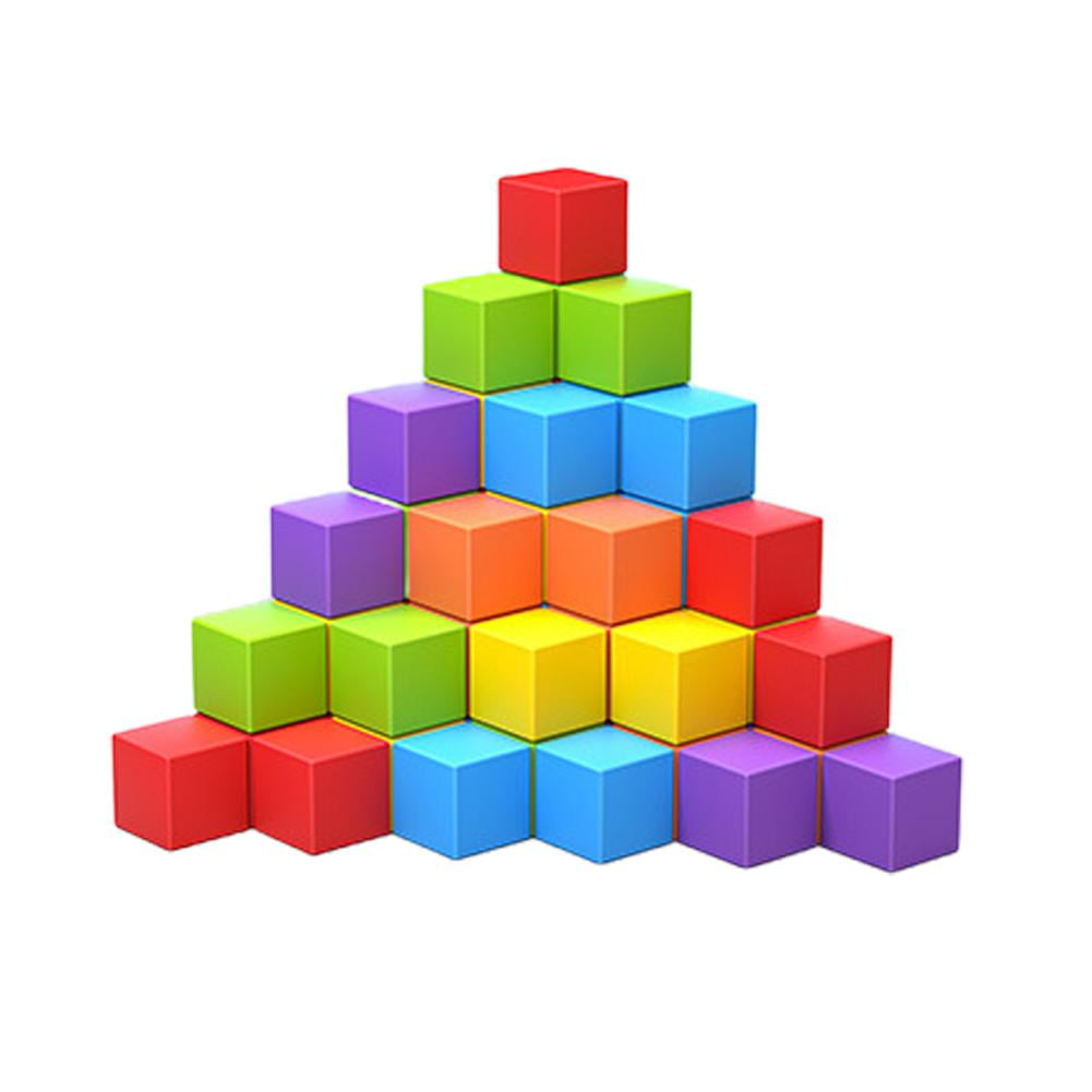 Wooden Building Blocks Puzzle Toy Spatial Logical Thinking Training Rainbow Blocks Toys For ...
