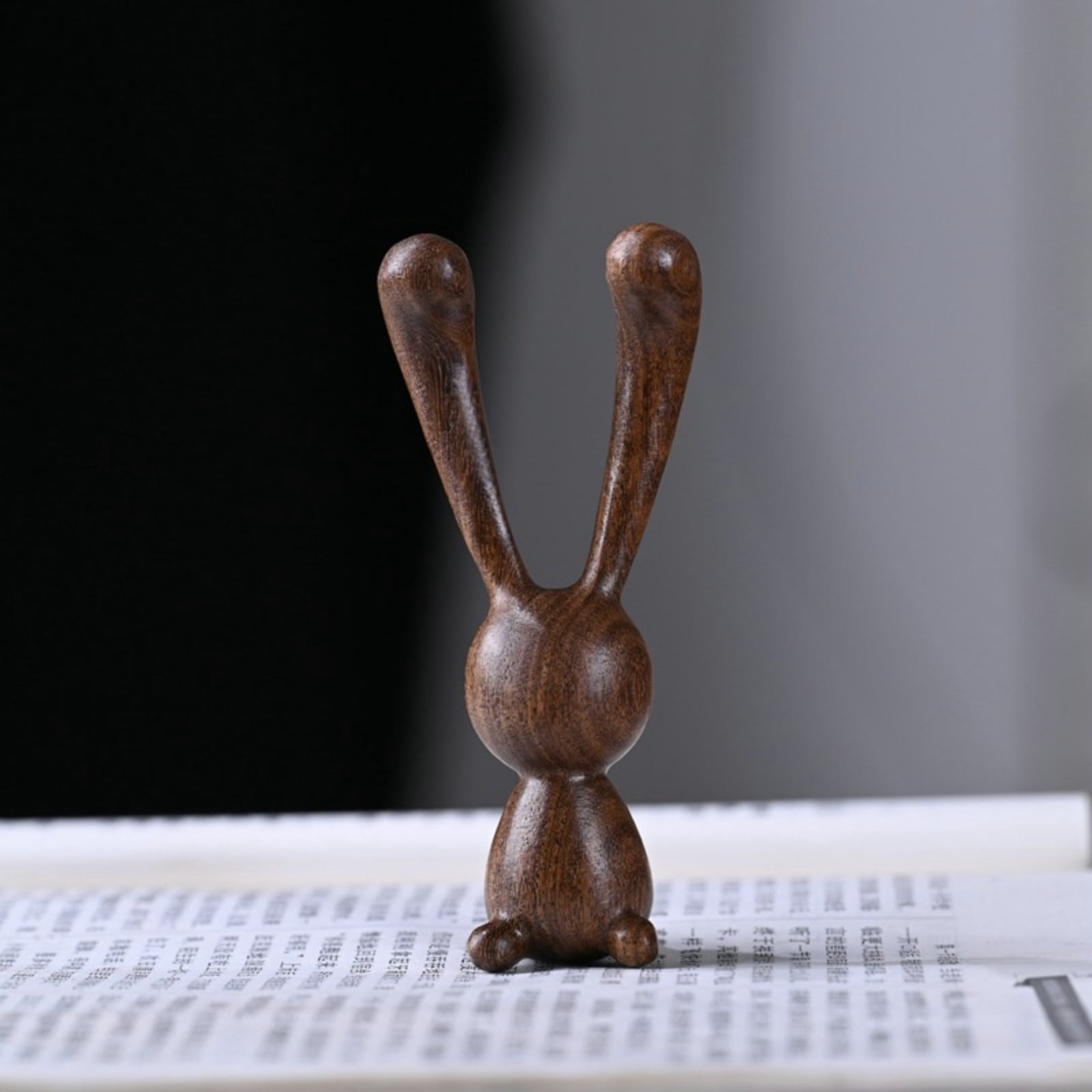 Wooden Bunny 3.1" Easter Bunny Natural Wooden Nose Guasha Massage Tools ...