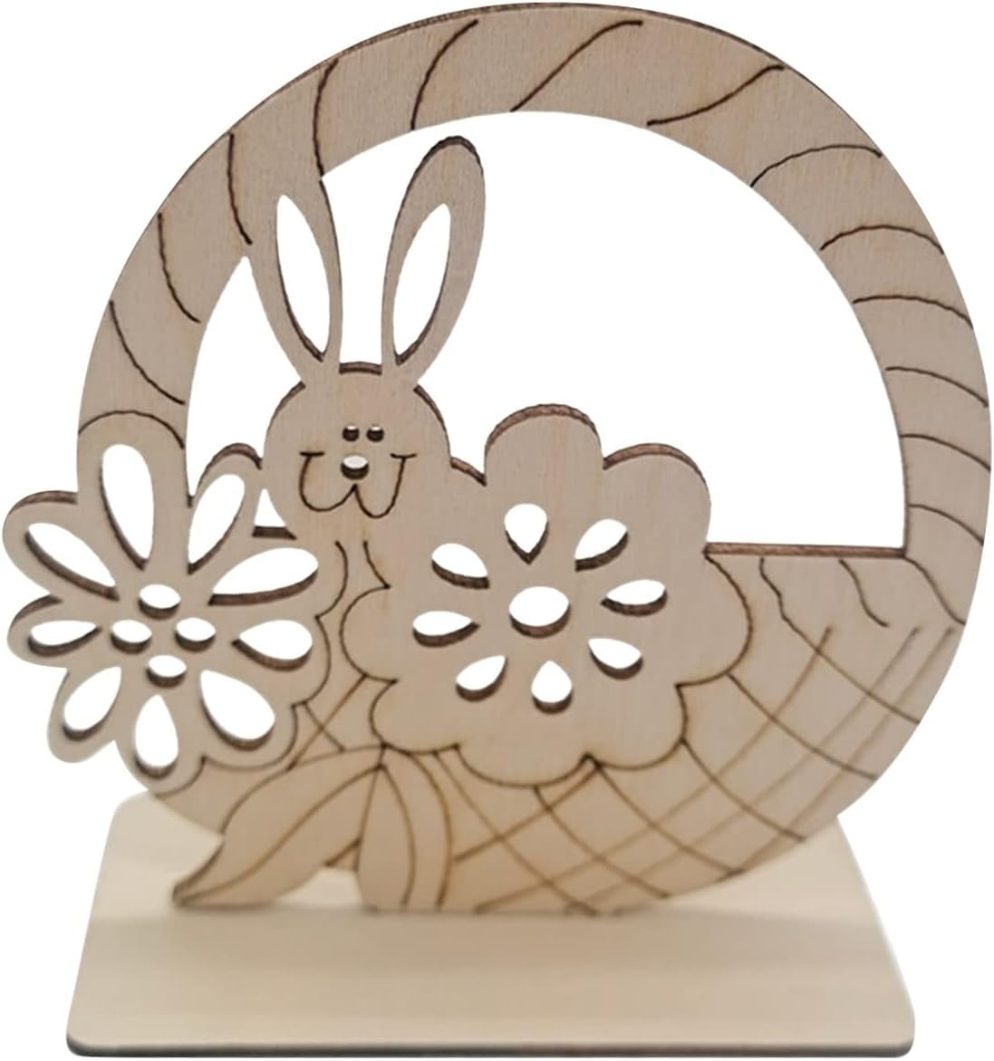 Wooden Bunny Cutouts for Crafts, Unfinished Wooden Bunny Cutout, Easter ...