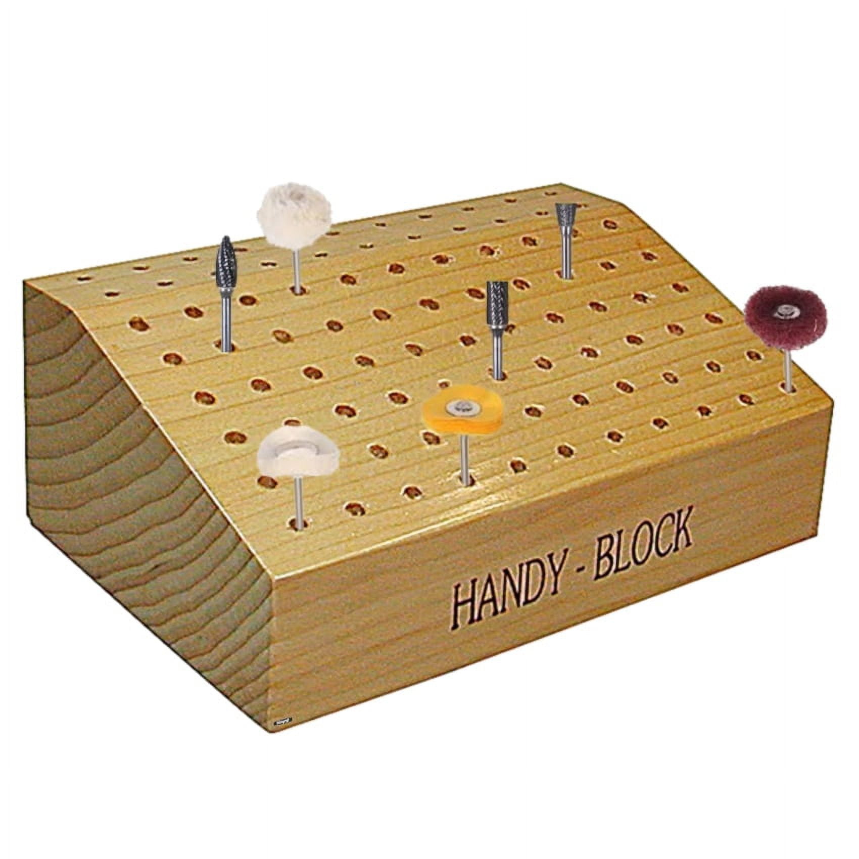Wooden Bur Stand Wood Box Storage 88 Drills Brush Abrasive Rotary ...