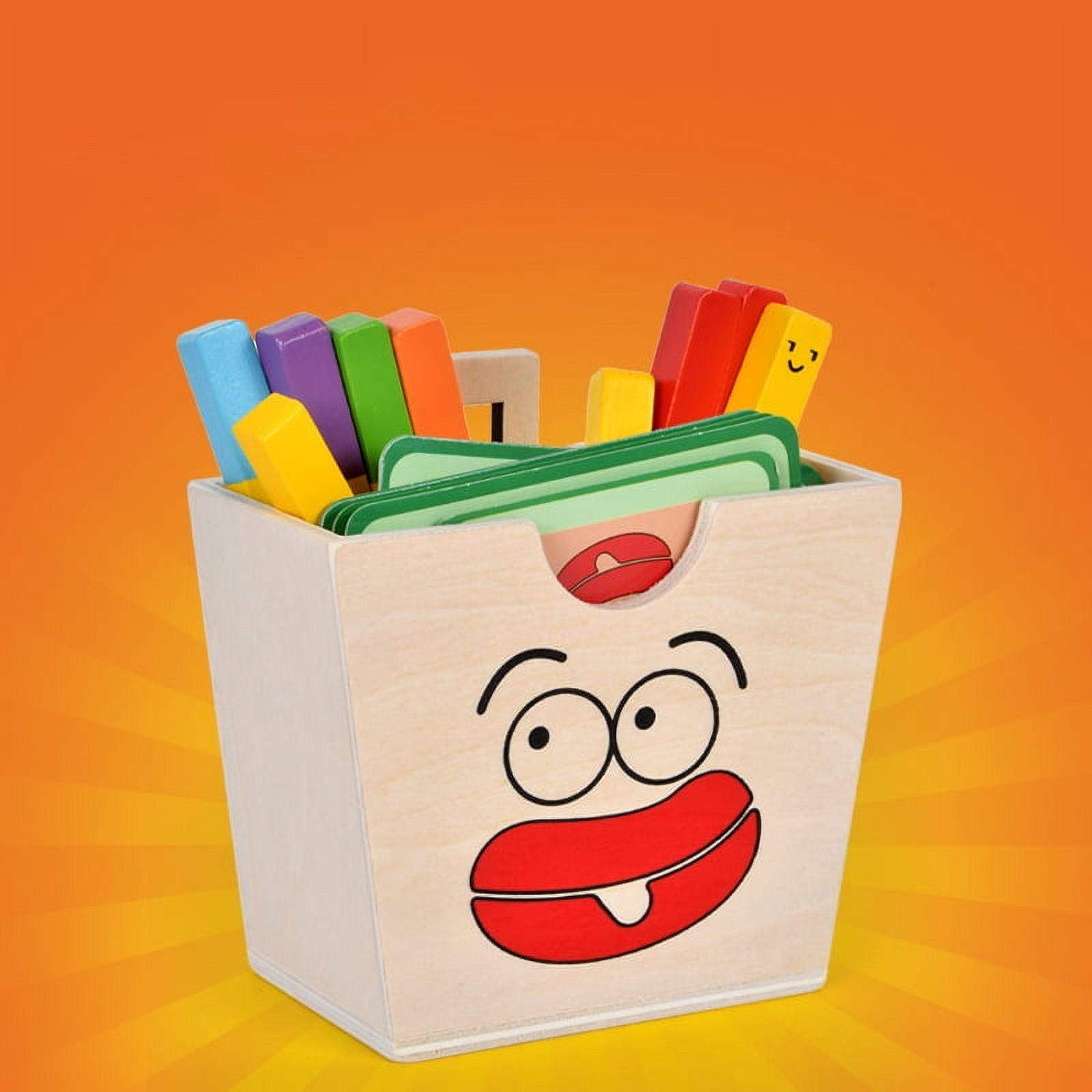 Wooden Burger Sandwich Stacking Toys for Kids Play Food Toy for ...