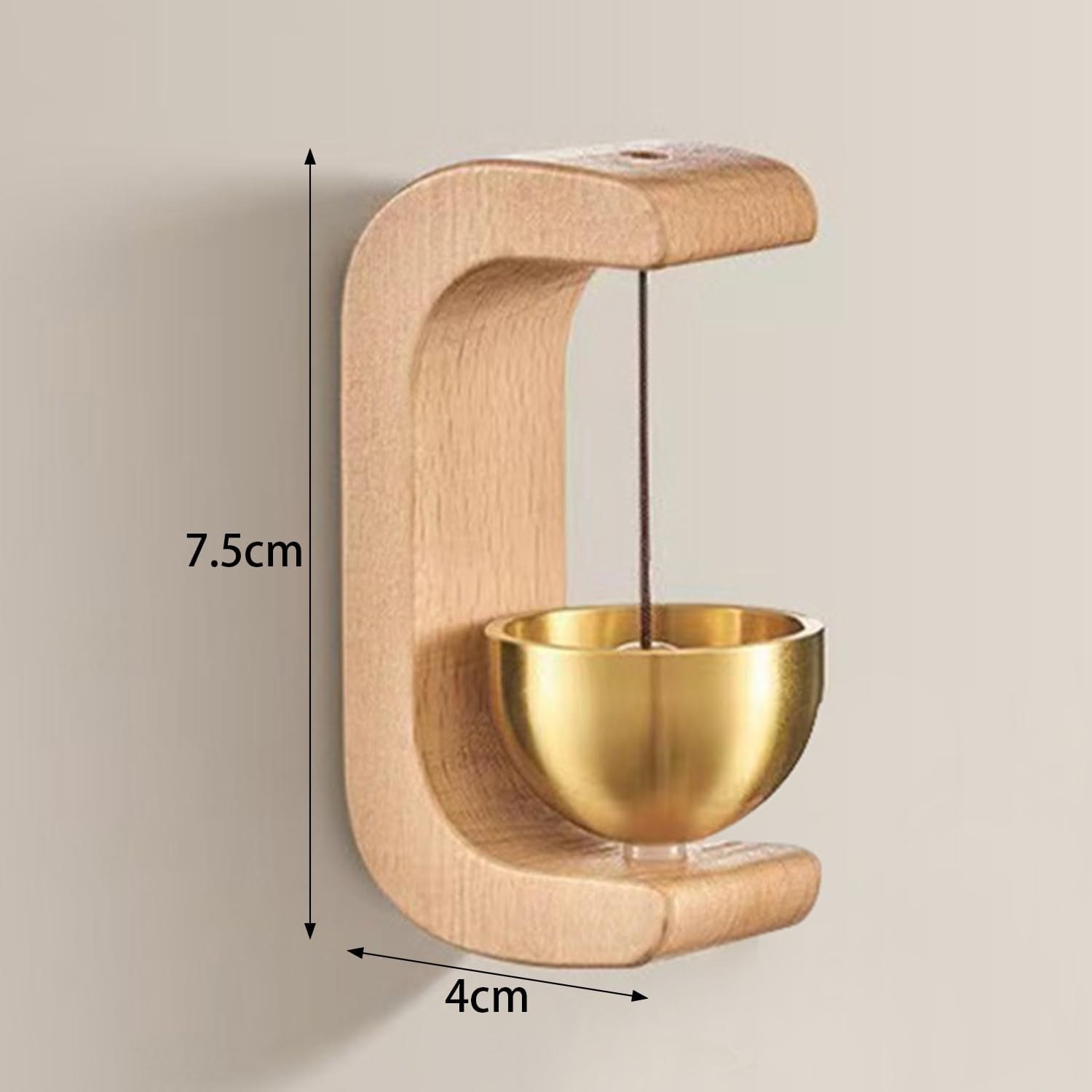 Wooden C-Shaped Wind Chime,Shopkeepers Bell for Door Opening, Modern ...