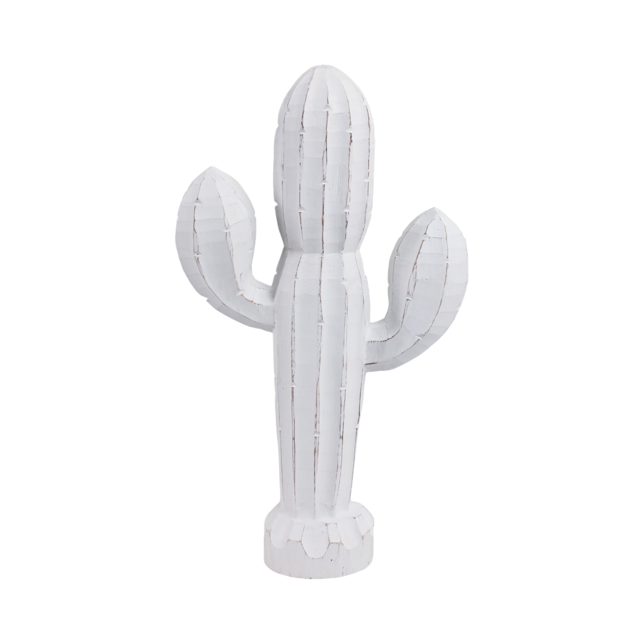 Wooden Cactus Figurine - Handcrafted Albasia Wood Sculpture - Rustic ...