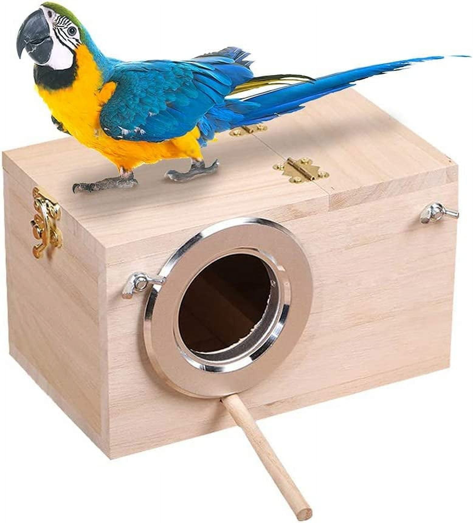 Wooden Cage for Birds, Nest Box of Bird Nests for Cockatiel Wigs ...