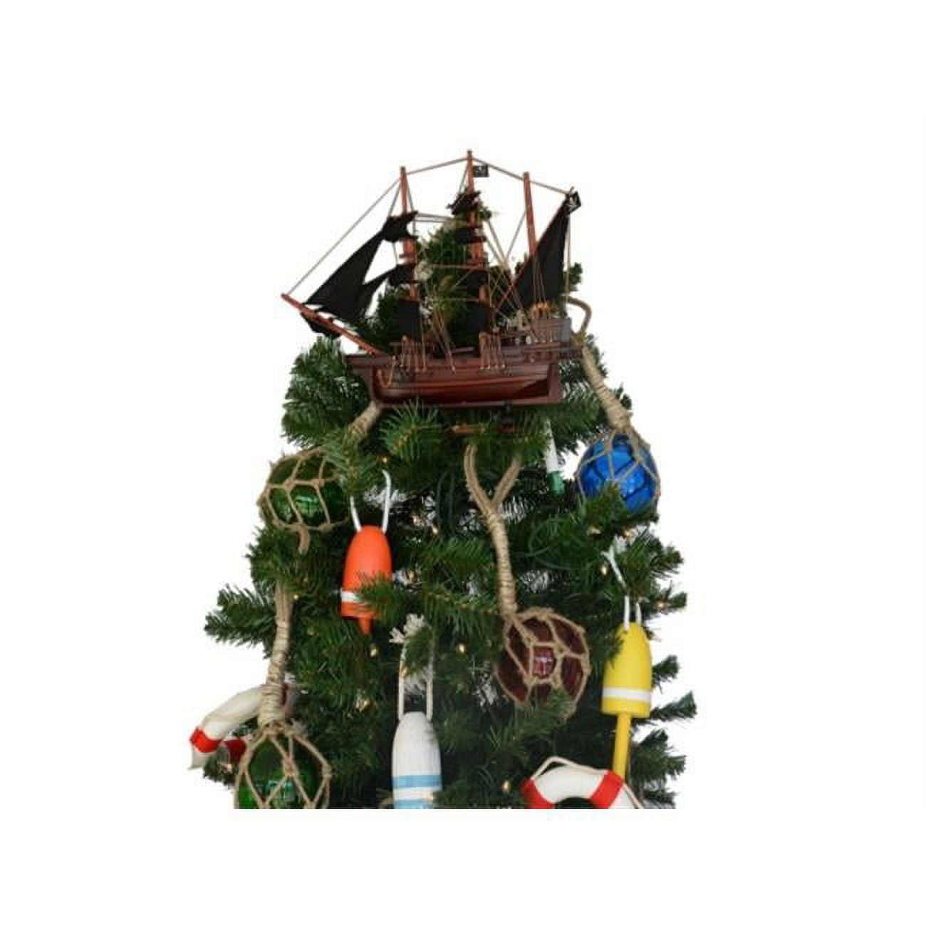 Wooden Calico Jacks The William Model Pirate Ship Christmas Tree Topper ...
