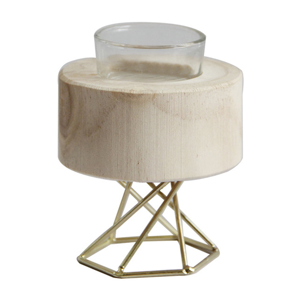 Wooden Candle Holder Simple Candlestick Candle Stand Decors for Wedding ...