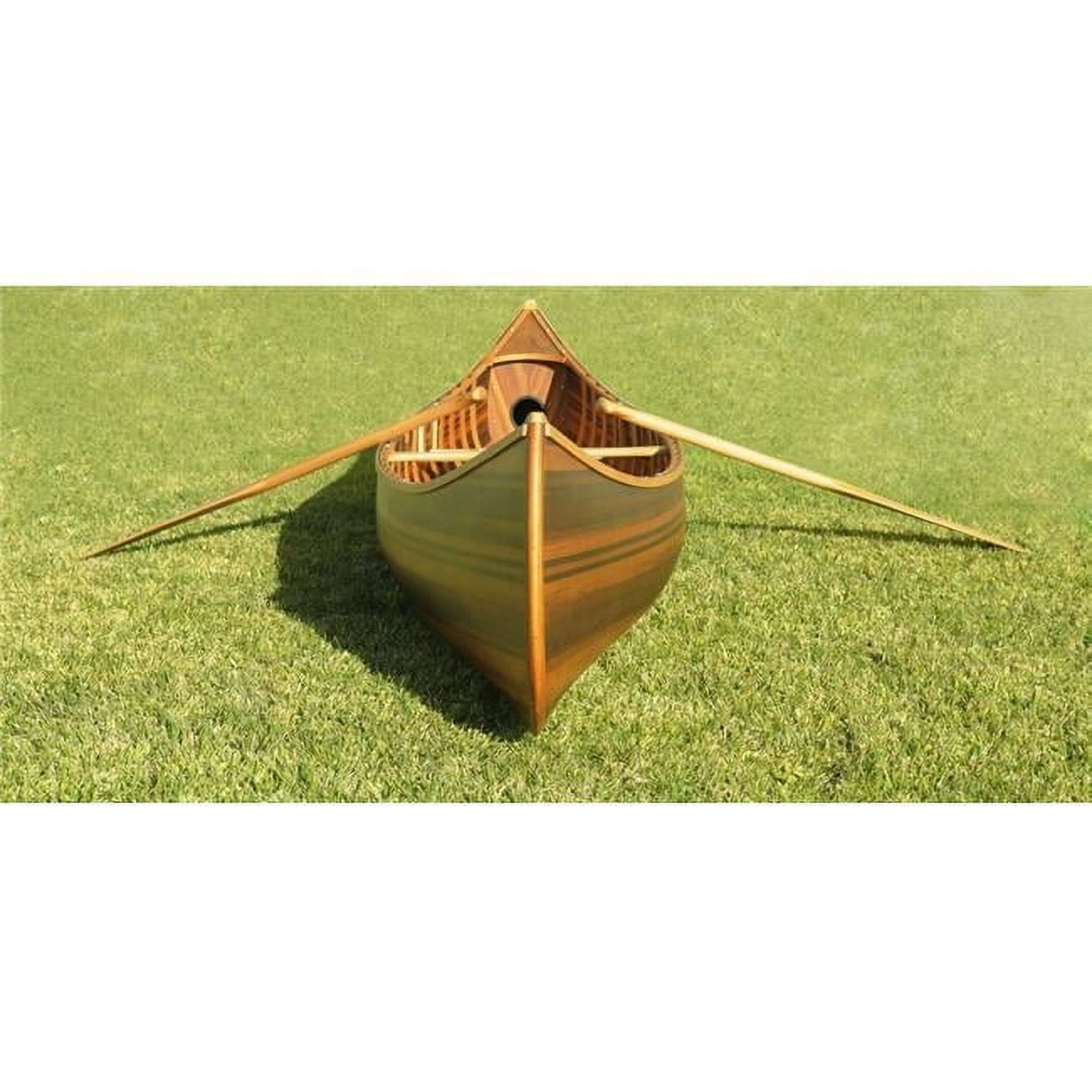 Wooden Canoe with Ribs Curved Bow, Matte - 26.25 x 118.5 x 16 in ...