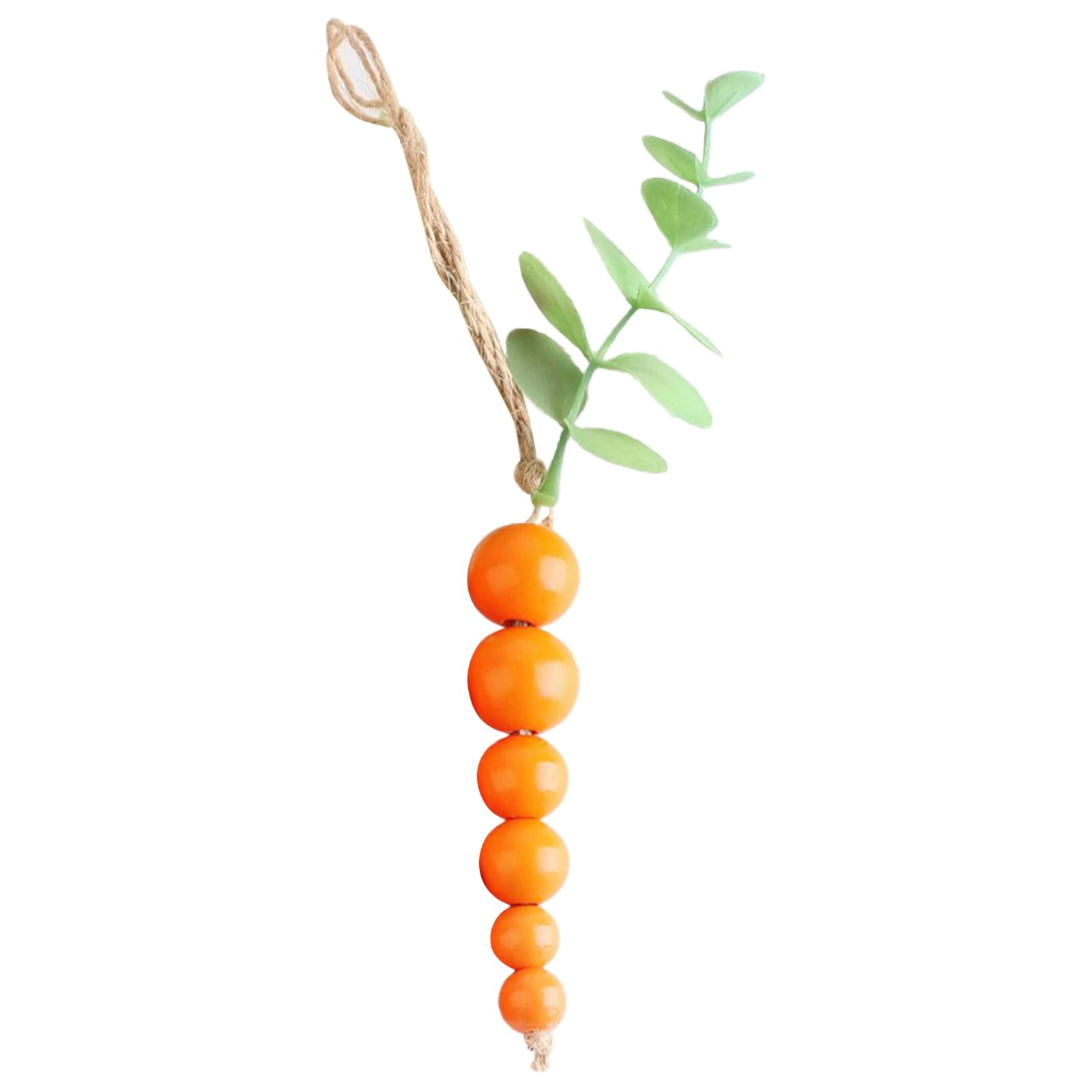Wooden Carrot Ornaments with Beaded String, Farmhouse Easter And Spring ...