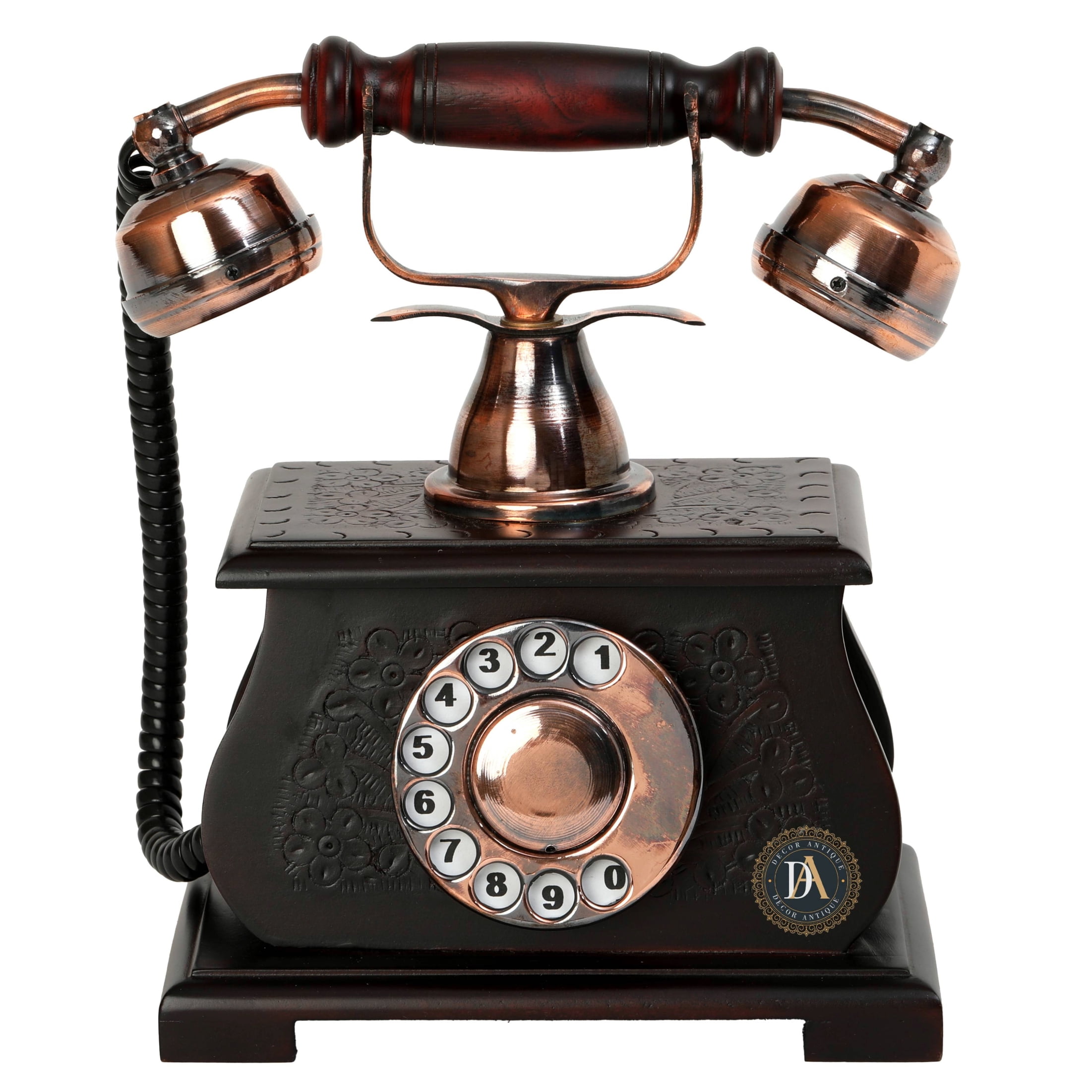 Wooden Carvings for Antique Victorian Telephones Brown Antique Brass ...