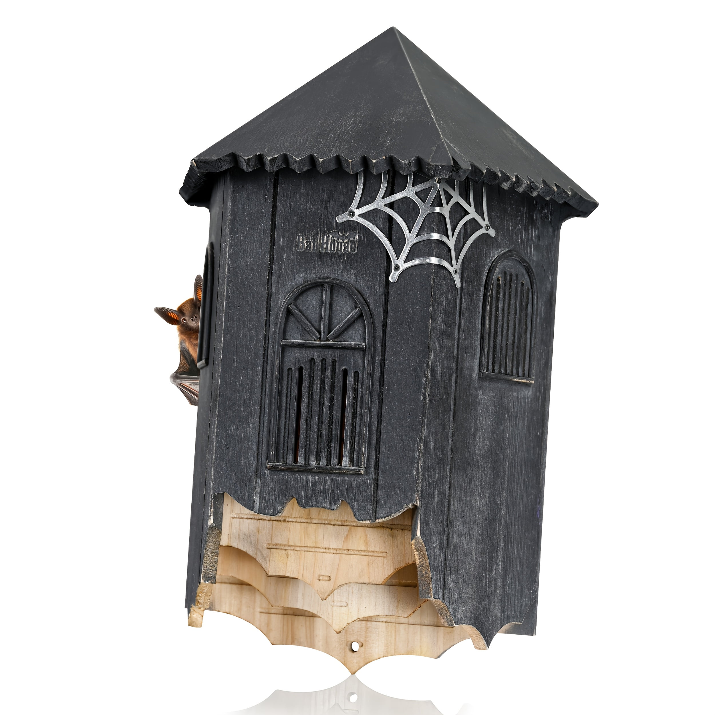 Wooden Castle Bat House With Gatehouse/Tower/Curtain Wall Design, Large ...