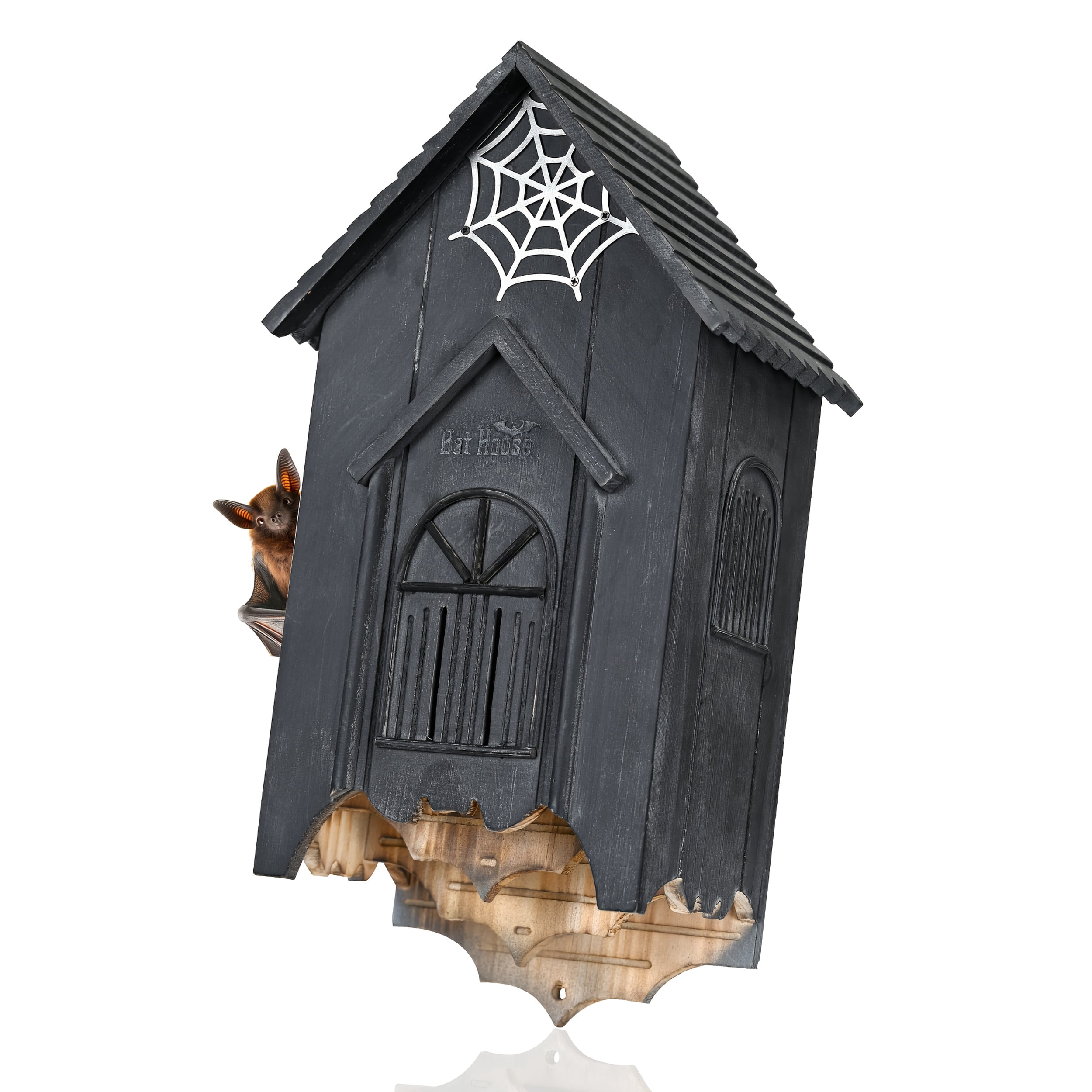 Wooden Castle Bat House With Gatehouse/Tower/Curtain Wall Design, Large ...