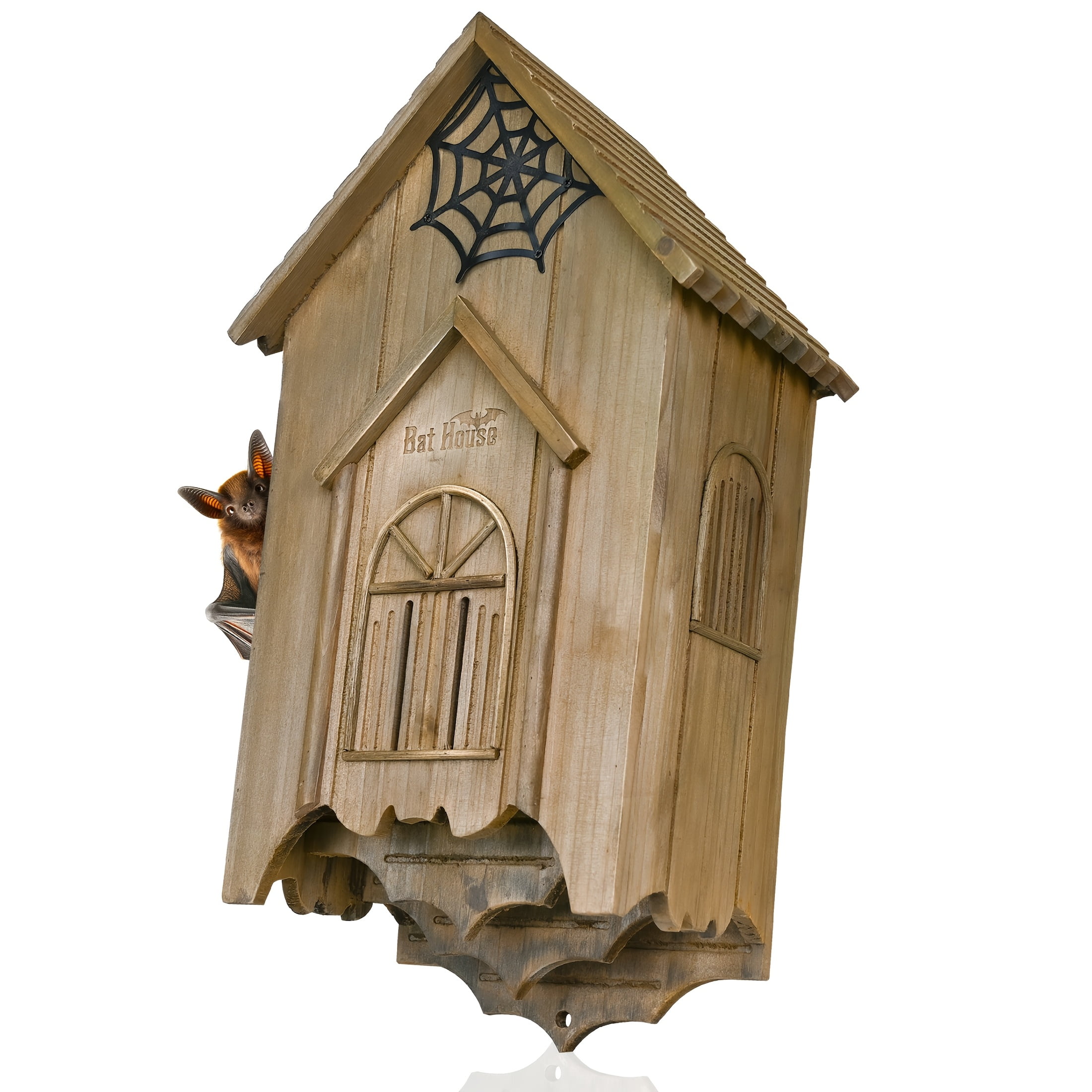 Wooden Castle Bat House With Gatehouse/Tower/Curtain Wall Design, Large ...