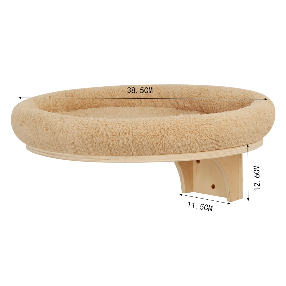Wooden Cat Climbing Shelves Wall Mounted Cat Tree Sisal Scratching Post ...