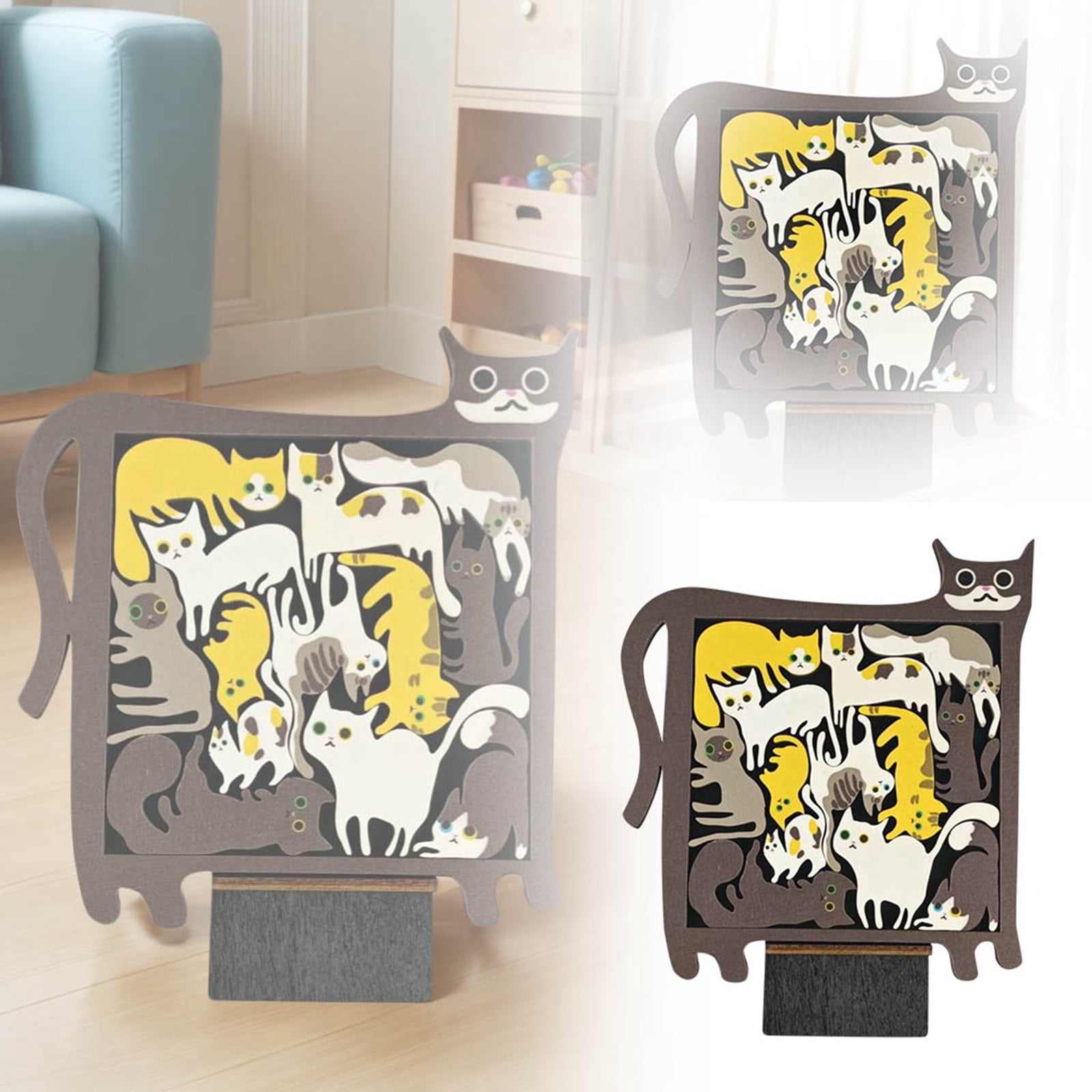 Wooden Cat Puzzle For Kids – Educational Toy For Toddlers And Learning ...