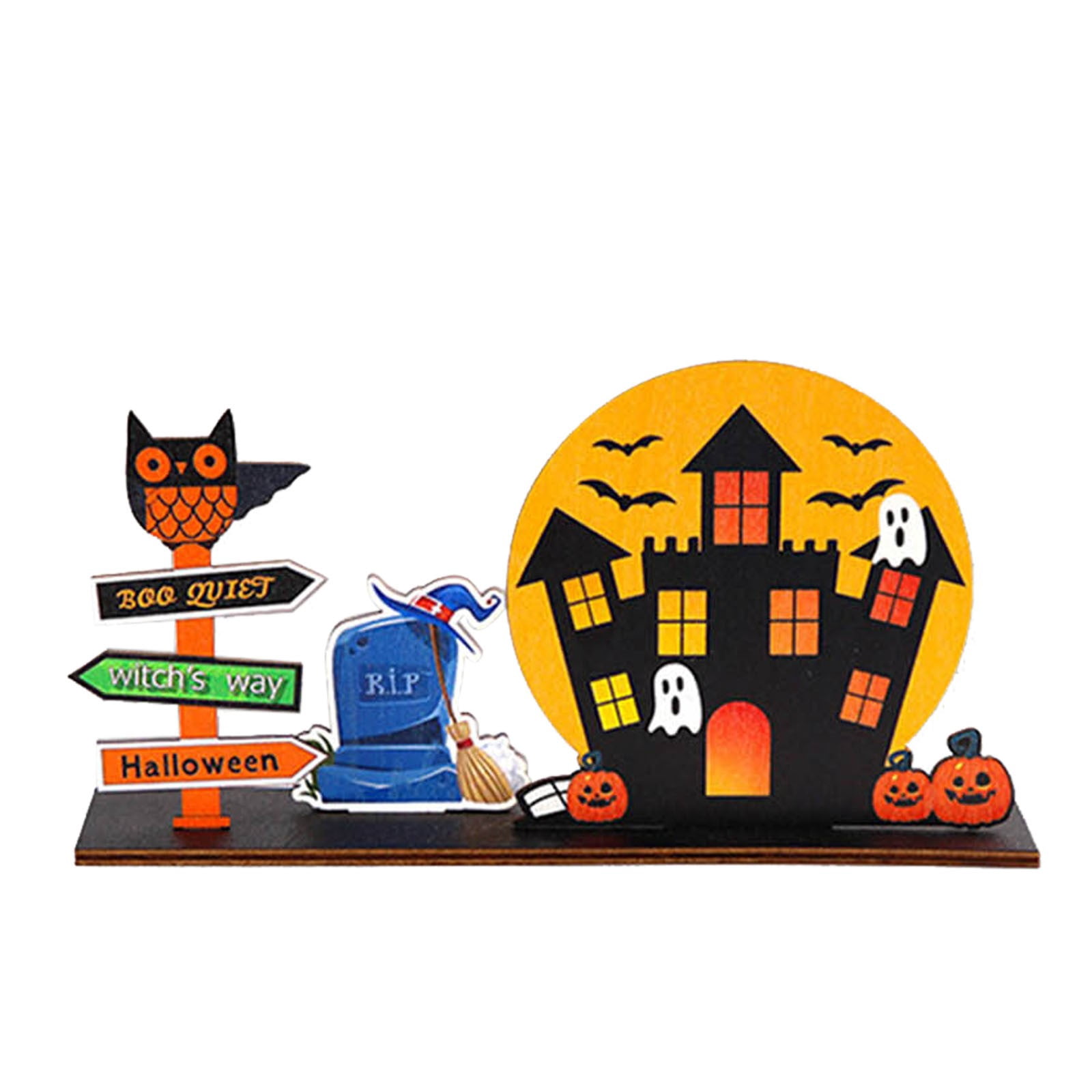Wooden Centerpiece Signs Table Decorations Trick Or Table Signs With ...