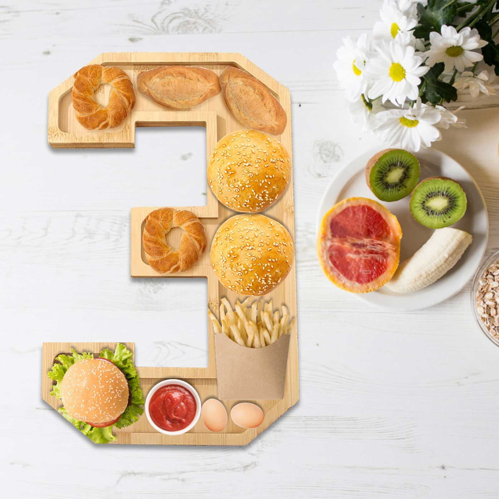 Wooden Charcuterie Board Numbers 9" Fillable Numbers for Charcuterie 1 ...