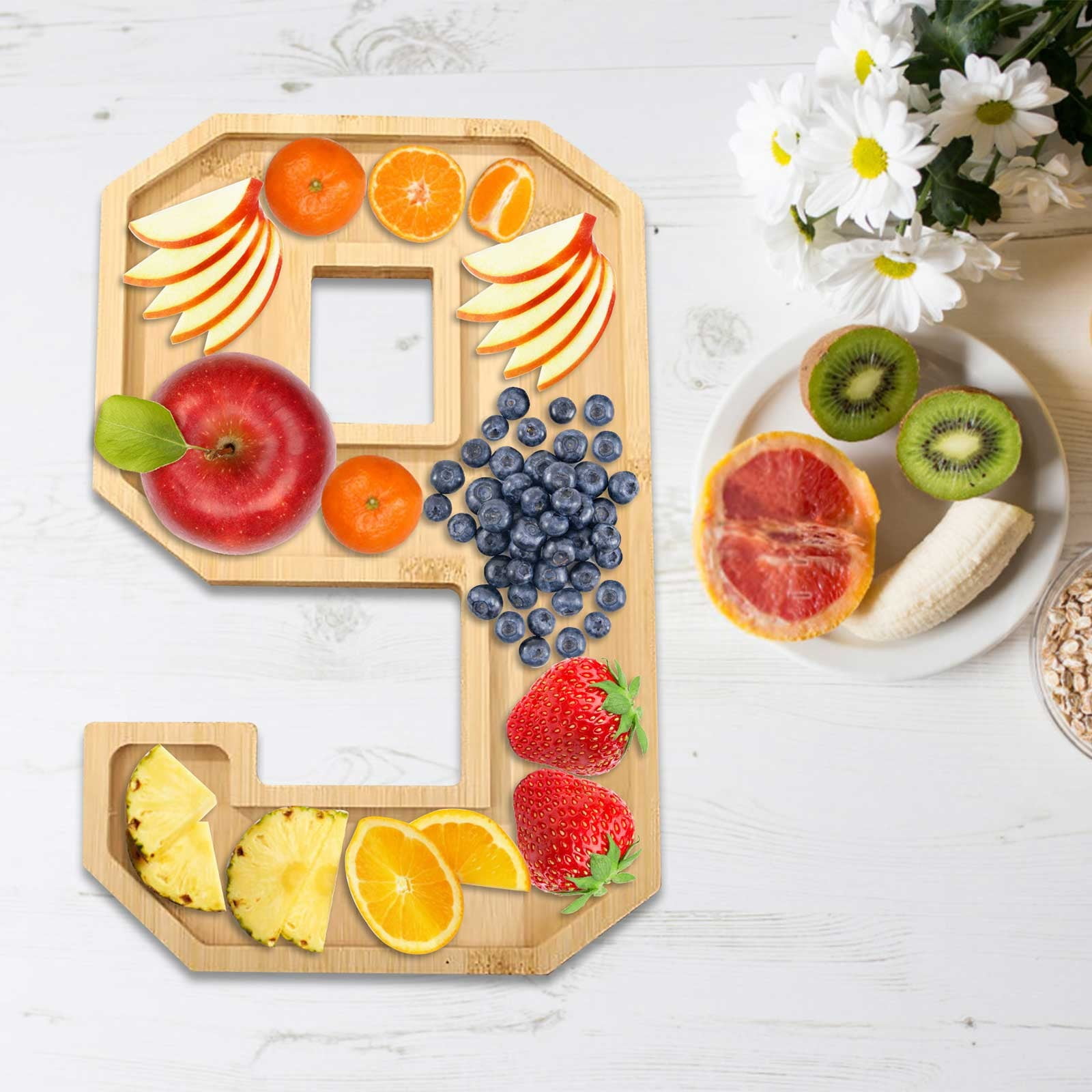 Wooden Charcuterie Board Numbers 9" Fillable Numbers for Charcuterie 1 ...