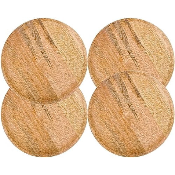 Wooden Charger Plates11 - Set of 4 | Handcrafted Wooden Appetizer ...