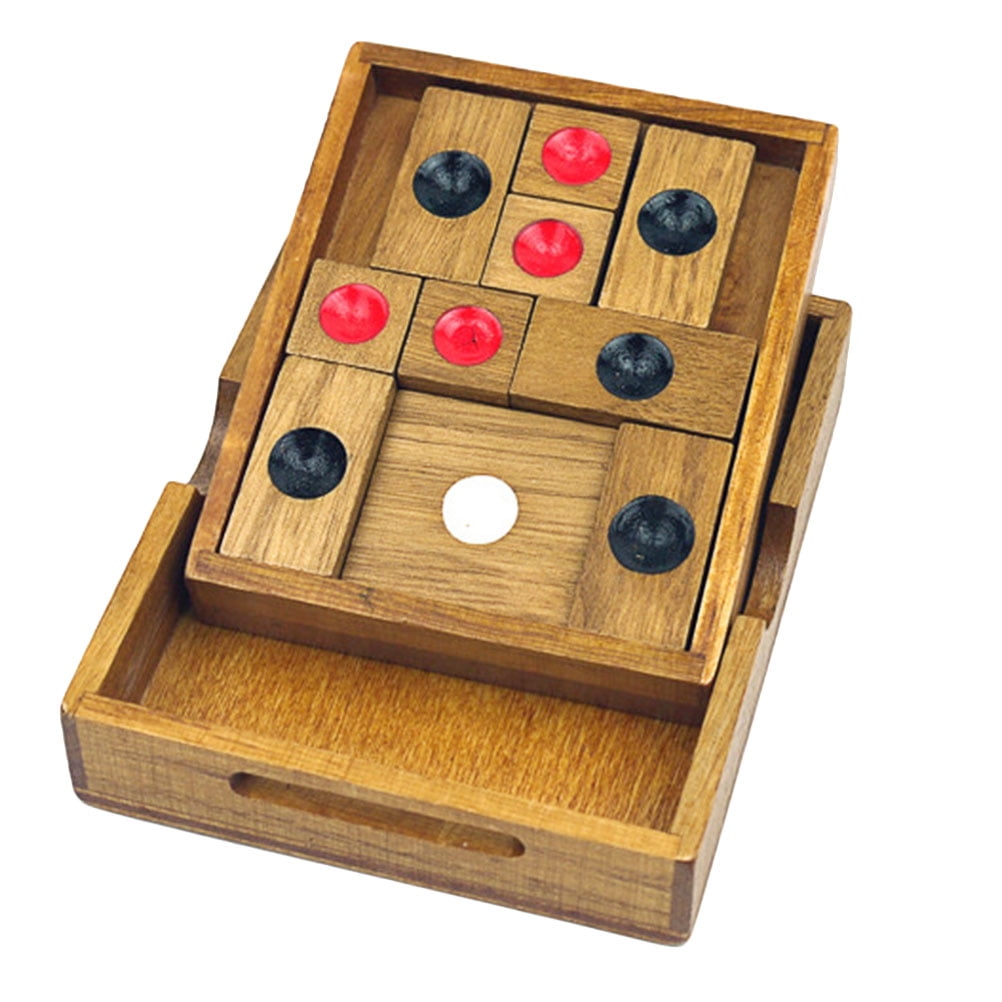 Wooden Checker Board Chess Game for Kids Round Dot Chess Chess Board ...