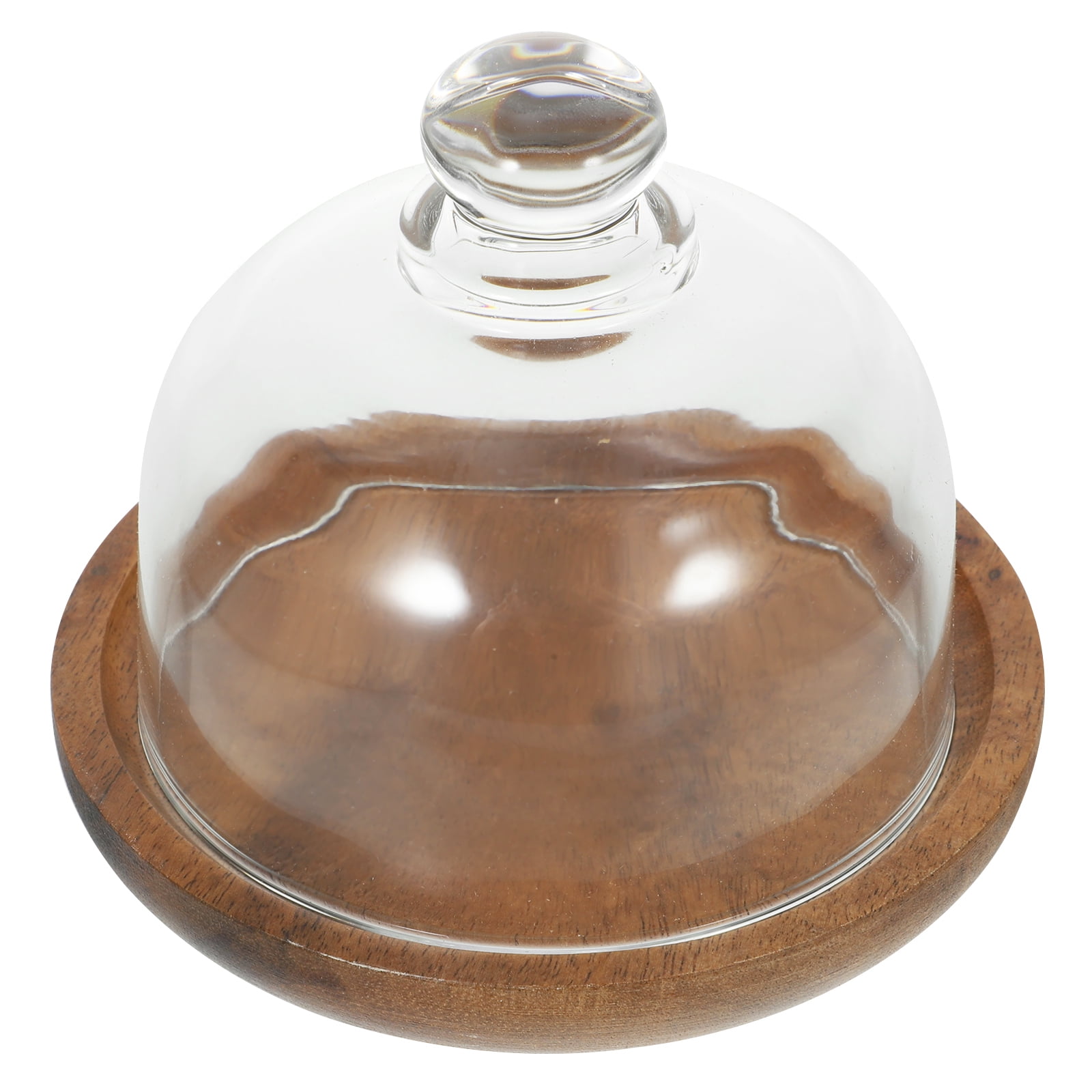 Wooden Cheese Dome Cake Tray with Glass Cover & Base - Air Terrarium ...