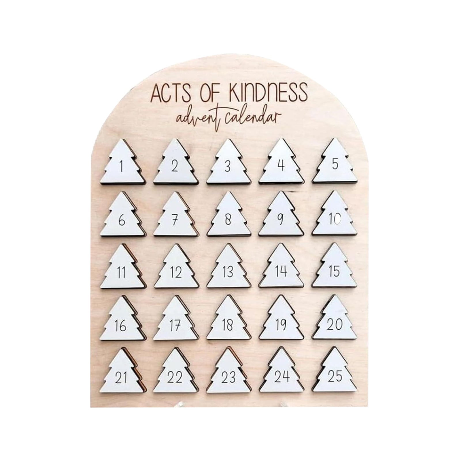 Wooden Children's Kindness Advent Calendar Christmas Advent Countdown ...