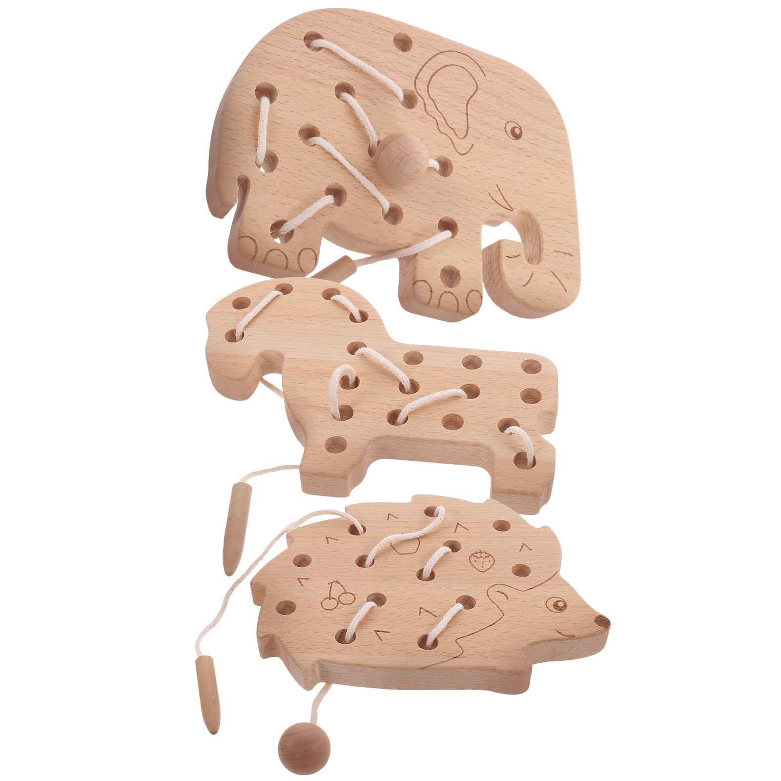 Wooden Children's String Game Toy Lacing Toys Threading Educational for ...