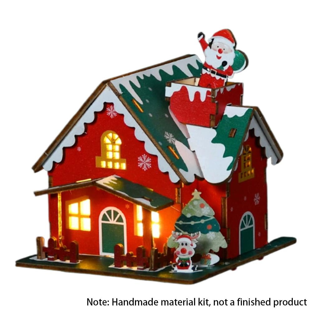 Wooden Christmas Building Blocks Set - Creative Holiday-Themed ...