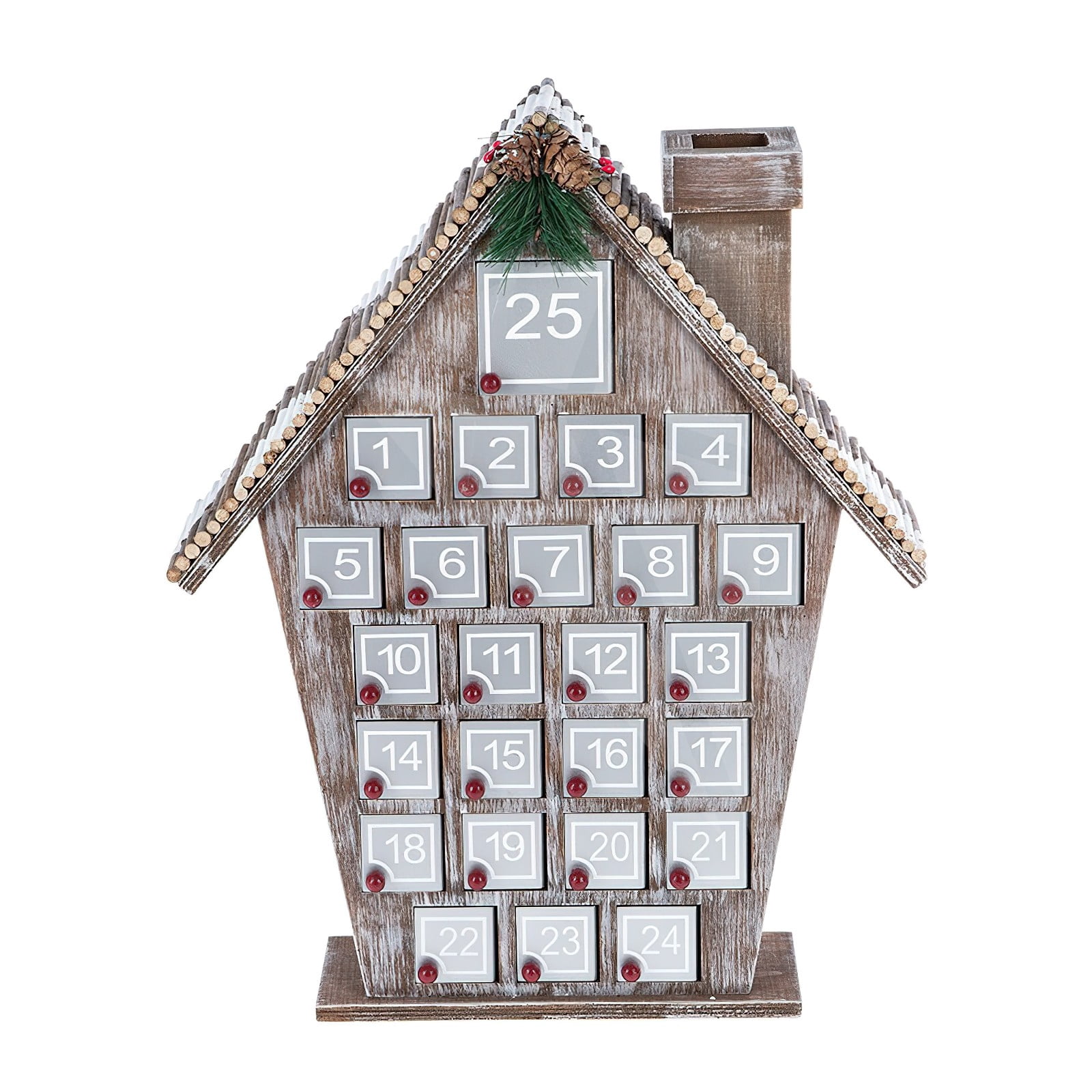 Wooden Christmas Decorations, Xmas Wooden Advent Calendar 2025 With ...