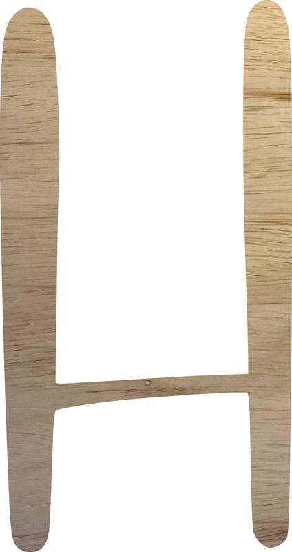 Wooden Christmas Letter H, Unfinished 5'' Tall Craft Wood Alphabet, A-Z ...