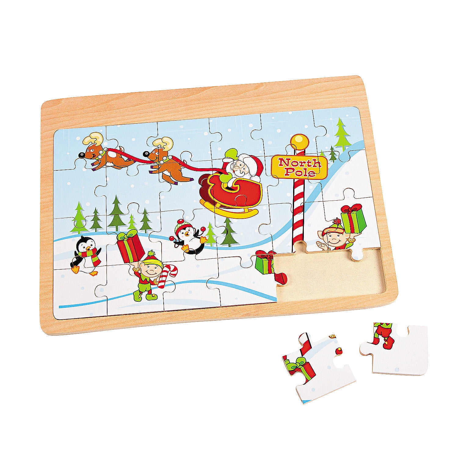 Wooden Christmas Puzzle - Party Favors - 1 Piece - Walmart.com