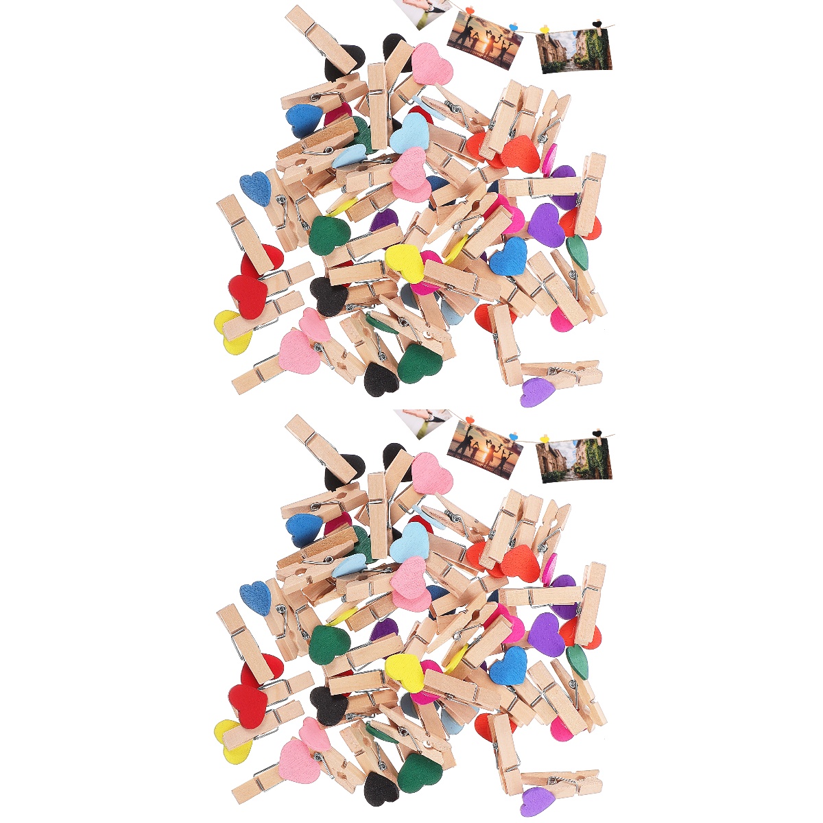 Wooden Clip Clothes Line Clips Decor Household Home+decor Photo for ...