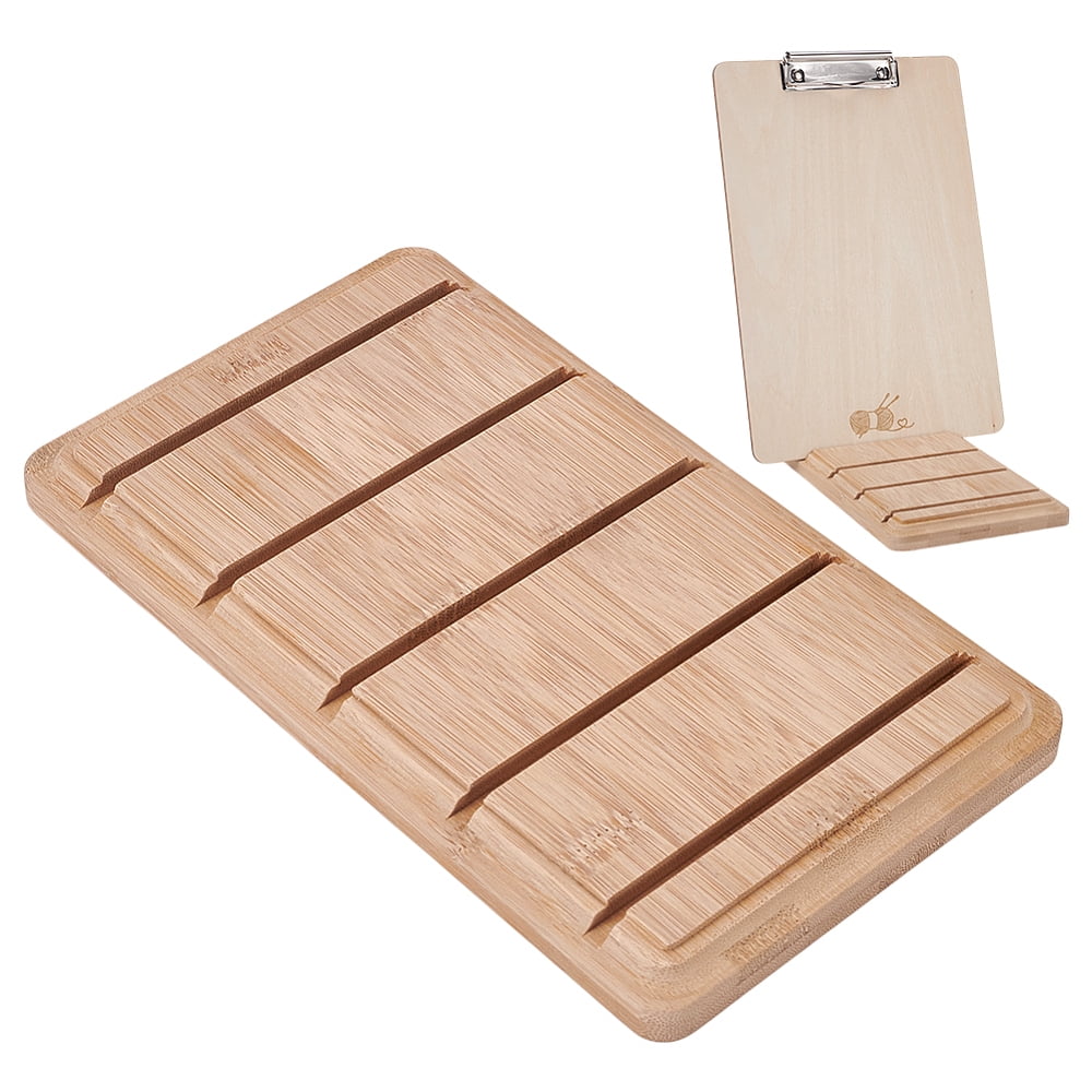 Wooden Clipboard Holder 9.45x5.5x0.7inch PapayaWhip Color Bamboo ...