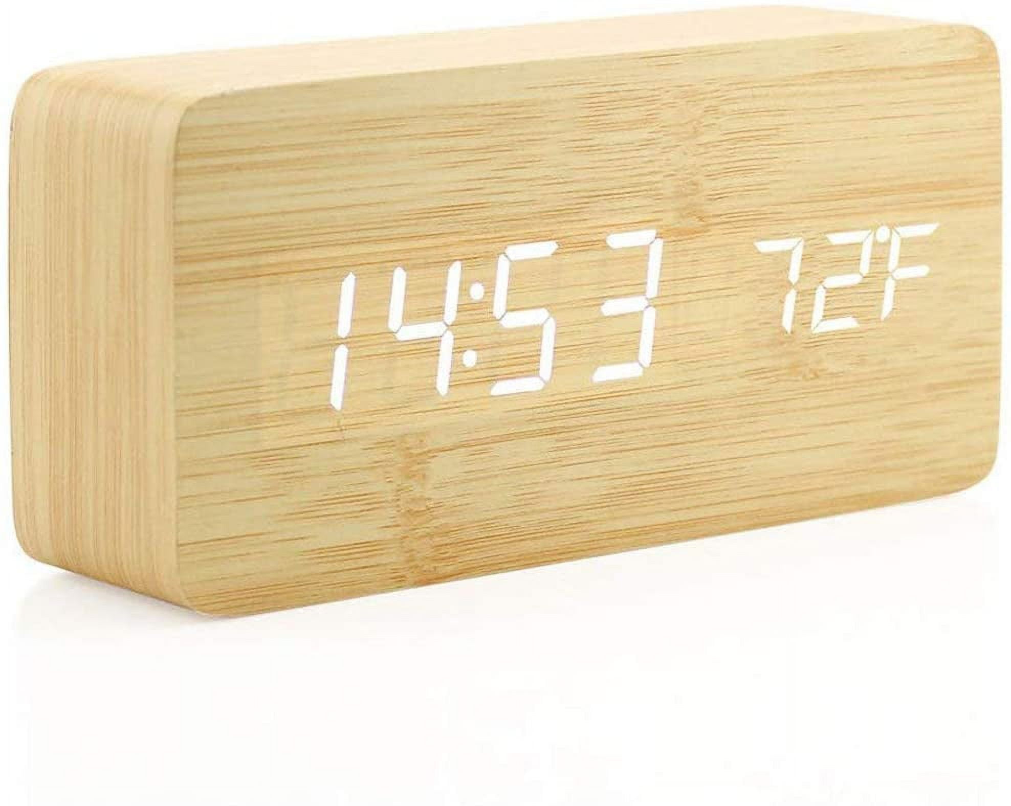 Wooden Clock Creative Wooden Digital Alarm Clock Stylish ...