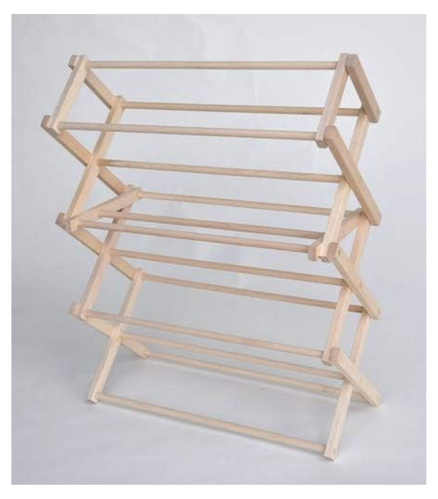 Wooden Clothes Drying Rack - Folding Heavy Duty Laundry Rack - Portable ...