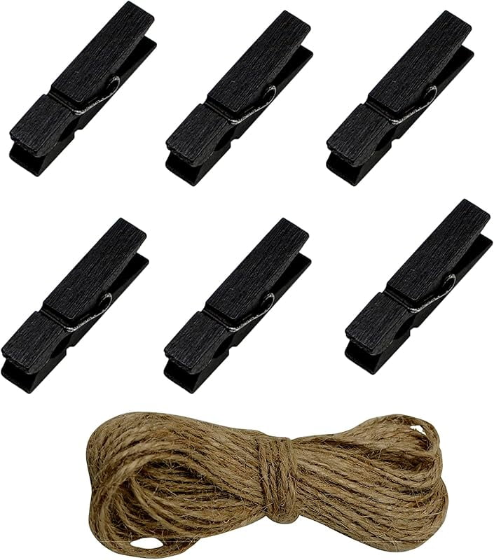 Wooden Clothes Pins, 100pcs 1.3Inch (3.5cm) 10 Colored Small Wooden ...