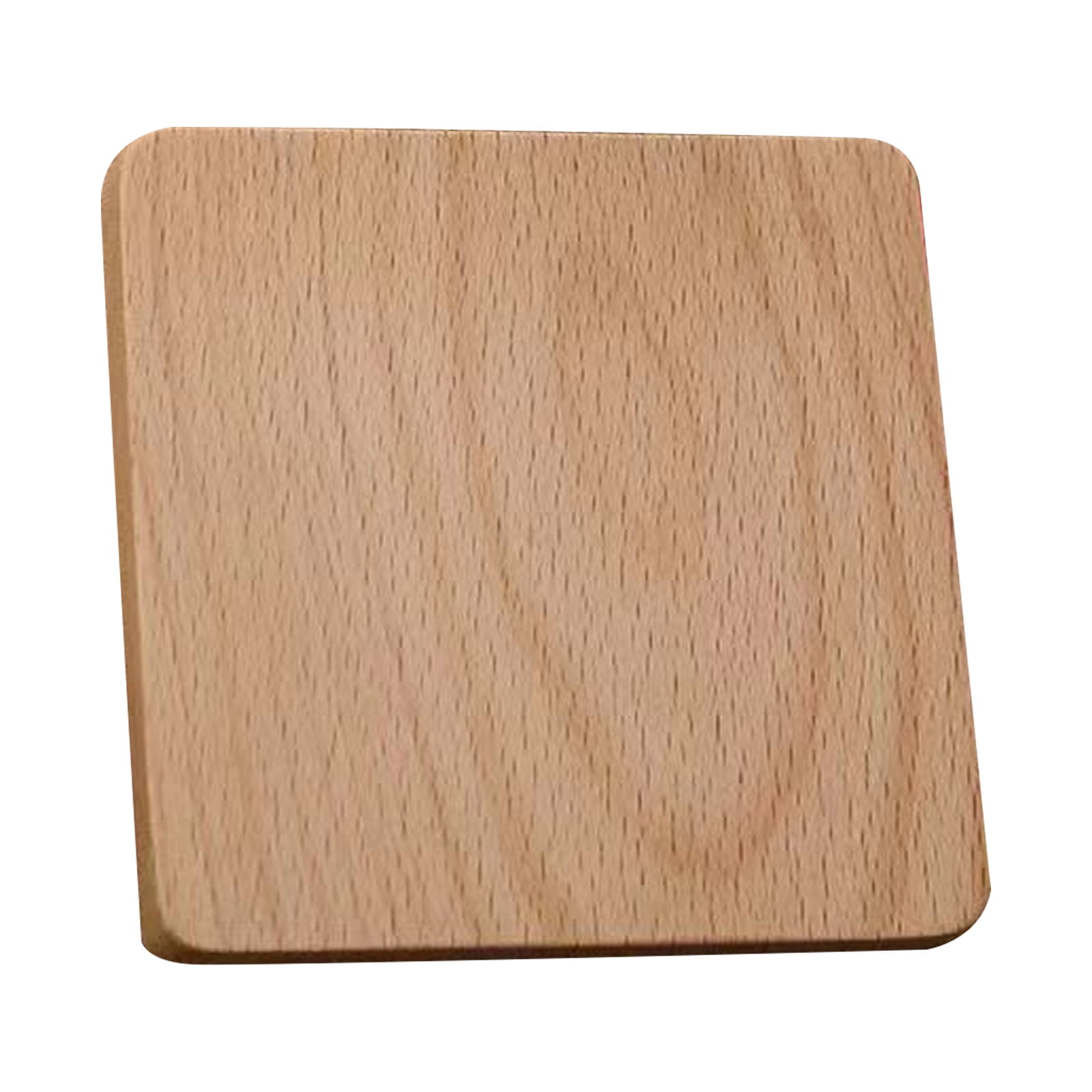Wooden Coaster Set - Smooth Round Tea Coaster, Easy-to-Clean Coffee Cup ...