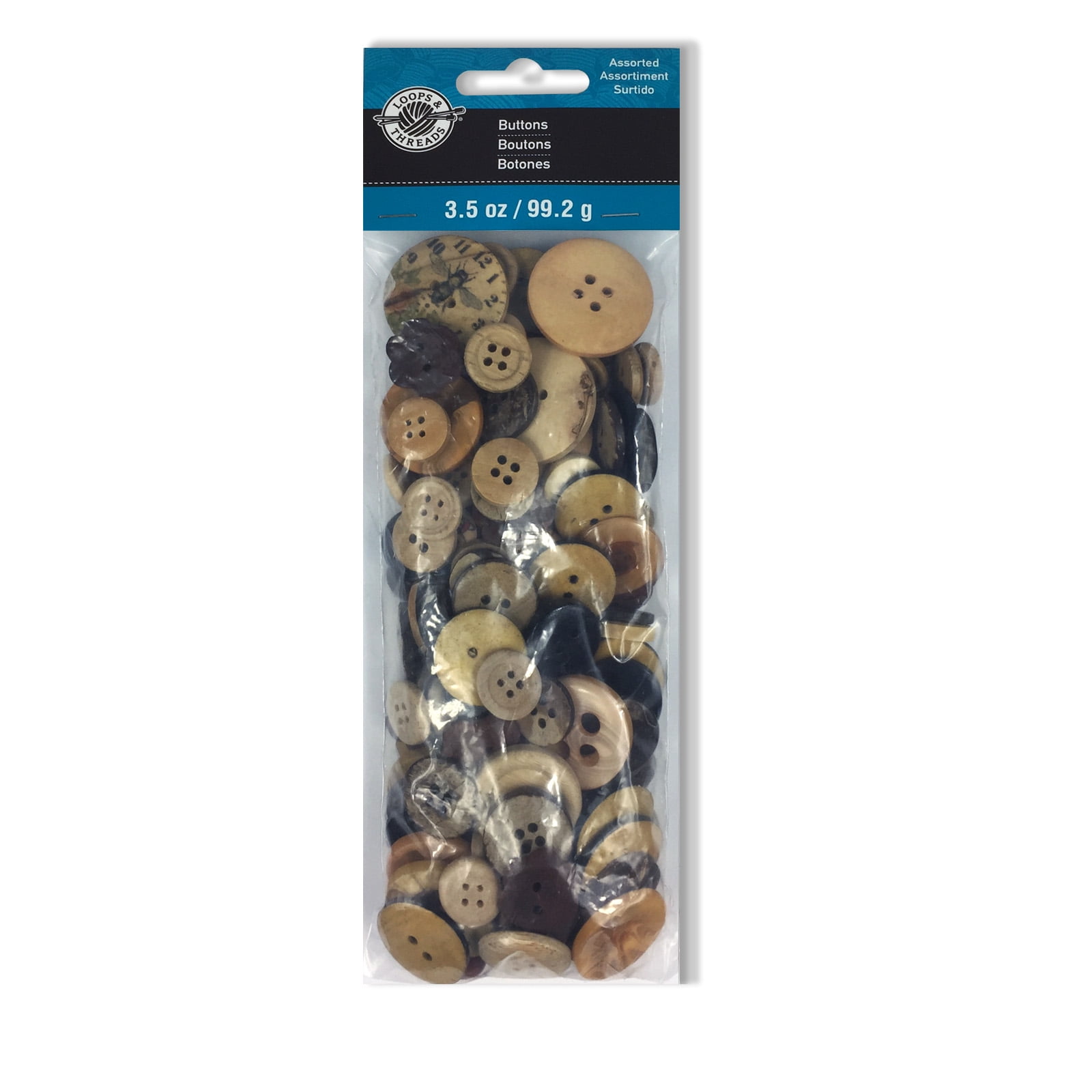 Wooden & Coconut Buttons By Loops & Threads - Walmart.com