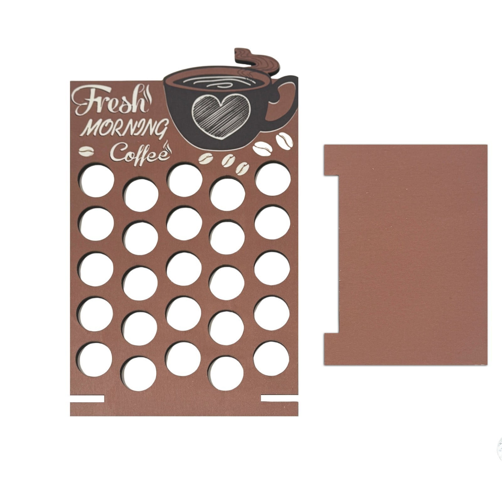 Wooden Coffee Pod Organizer - 36 Capsule Display Stand - Vertical Space ...