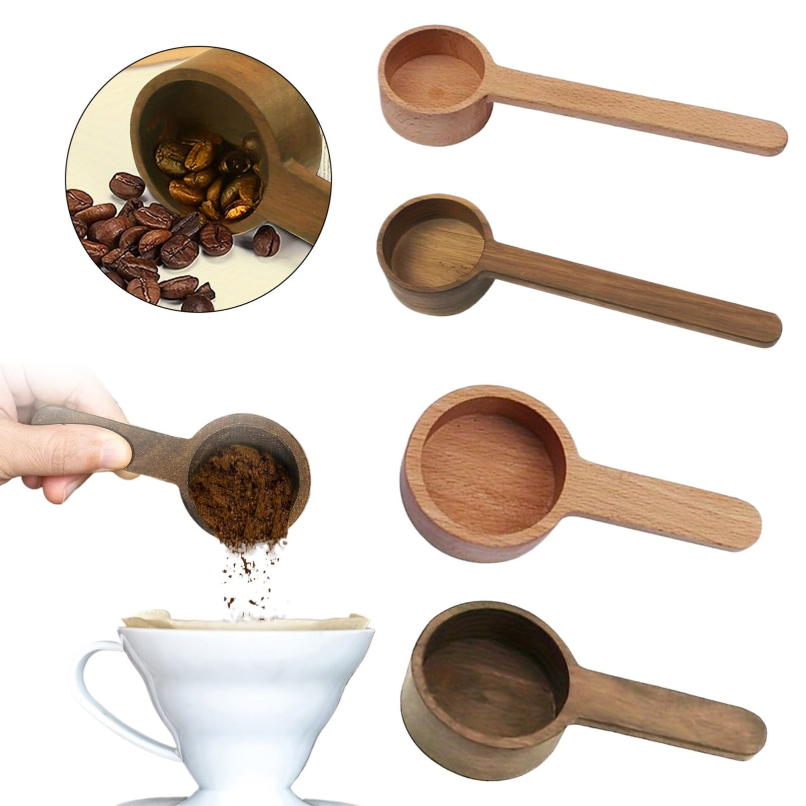 Wooden Coffee Spoon In Walnut By Ljxge Solid Wood Spoon Several Spoons ...