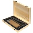Wooden Coin Capsules Holder Case, Coin Storage Box Banknotes Collection ...