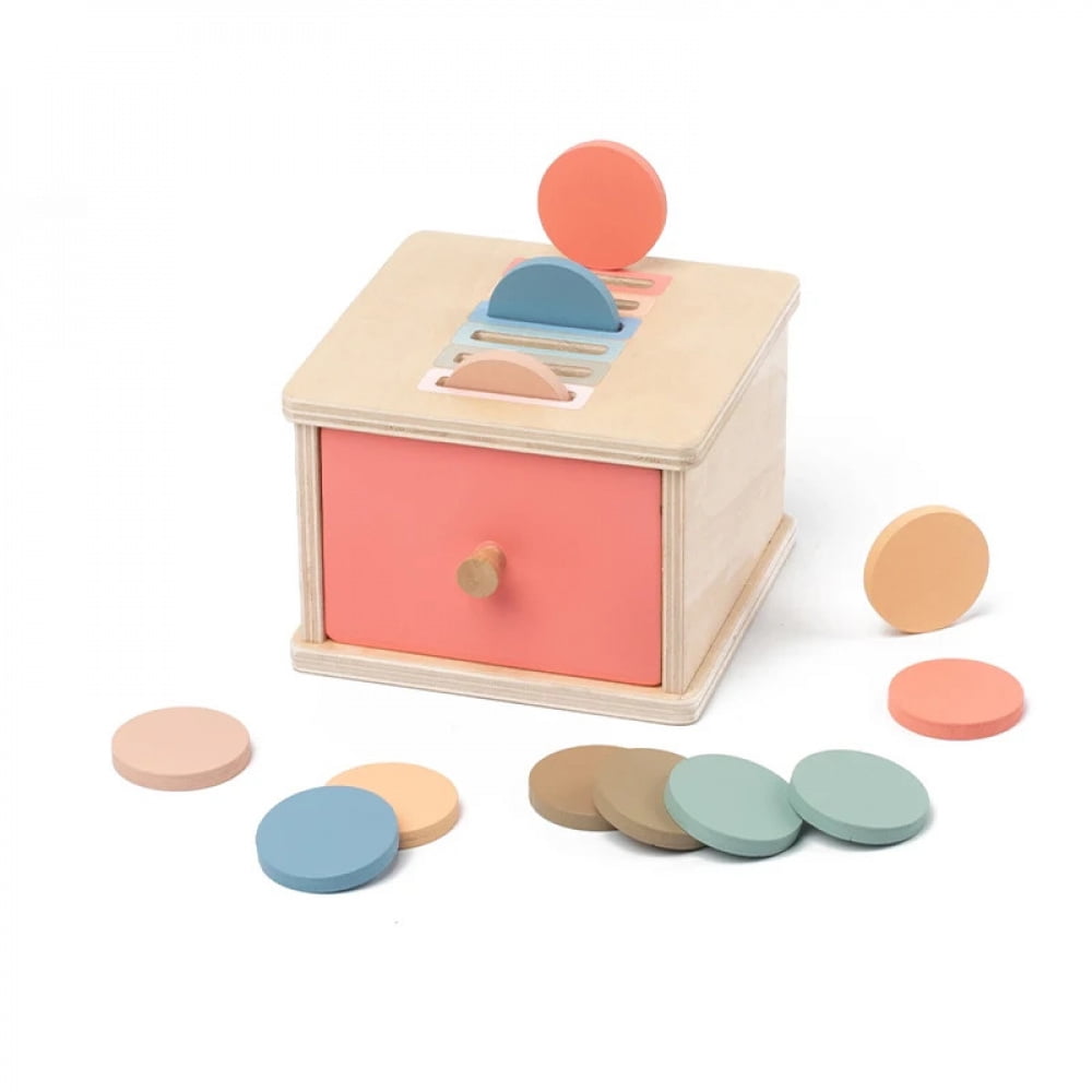 Wooden Color Shape Sorting Toy Drawer Box Busy Board Matching Game Fine ...
